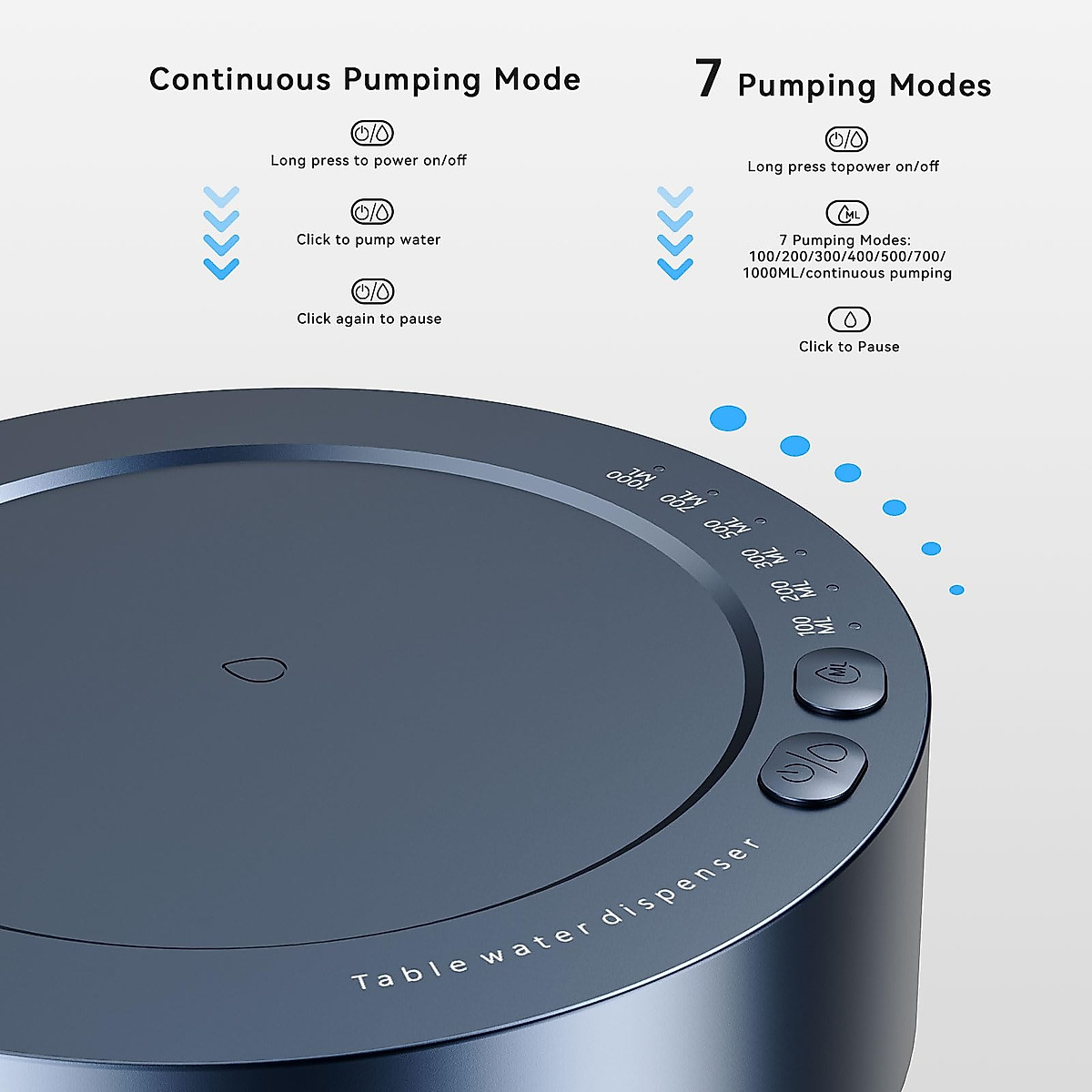 【Upgraded】 Morsatie Water Dispenser for 3 Gallon & Universal Bottles, Automatic Drinking Water Dispenser Green MSWD-Green-HB6