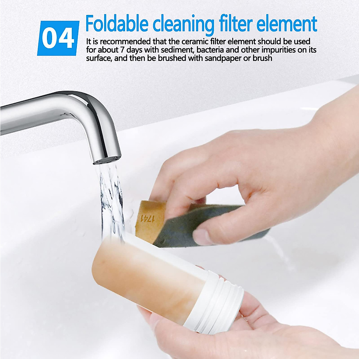 Faucet Water Purifier Household Pre-Filter Tap Water Filter Water Purifier to Reduce Impurities Effective Purification System for Home