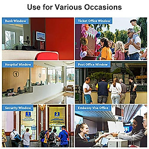 Window Speaker Intercom System Dual Way Anti-Interference Intercommunication Microphone Talk Through Glass,Voice Intercom System for Bunsiness,Bank Counter,Store,Restaurant,Office,Station,School