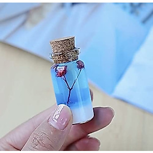 MaxMau Small Bottles with Corks,10 Milliliter 100 Packs Tiny Vials Mini Cork Stopper Clear Jars for DIY Art Crafts Projects Party Decoration Wedding Favors