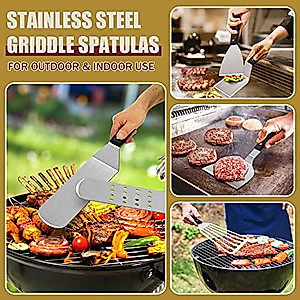 30Pcs Griddle Accessories Kit, Joyfair Flattop Grill Spatulas Set with Melting Dome for Outdoor Camping BBQ, Include Stainless Steel Turner/Scraper/Meat Tenderizer/Carry Bag, Dishwasher Safe