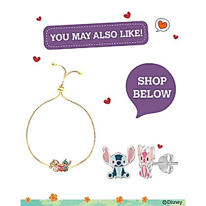 Disney Lilo & Stitch BFF Necklace Set of 2 16"+3" Official License, Best Friends Necklaces with Angel & Stitch Pendant