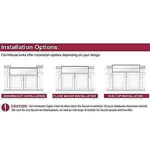 Westbrass BSS133W 33" Single Bowl 18 Ga. Stainless Steel Kitchen Sink with White Solid Surface Farmhouse Apron Front and Rim Top