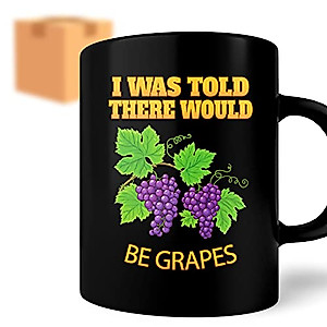 Funny Gift Coffee Mug i Was Told There Would Be Grapes Funny Fruit Lover Cup Gifts for, Family, Coworker on Holidays, Year, Birthday 362496