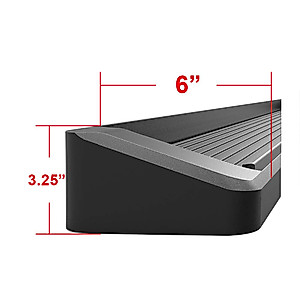 APS 6in Black Running Boards Compatible with Ford Ranger SuperCrew Cab 19-23