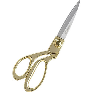 SIRMEDAL Professional Heavy Duty Tailor Scissors 8" Gold Stainless Steel Dressmaker Shears(Gold)