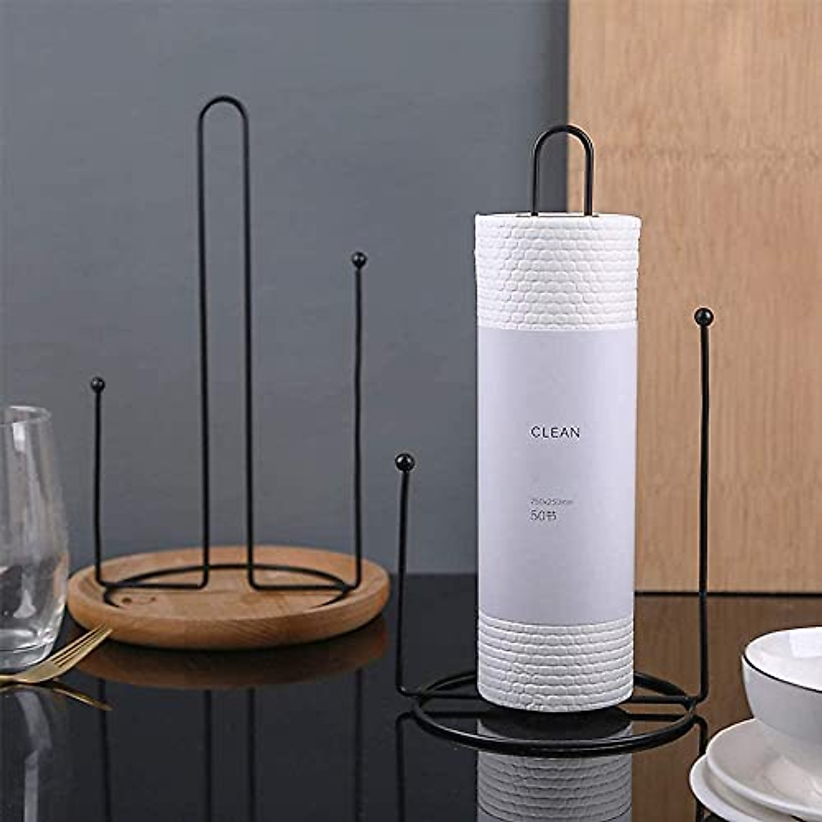 Kitchen Paper Roll Holder Paper Towel Rack Dining Table Kitchen Paper Roll Holder Vertical Paper Towel Storage Rack