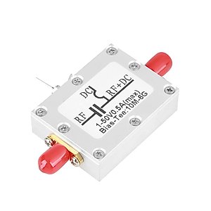 Bias Tee,10MHz-6GHz Bias Tee Broadband Radio Frequency Microwave Coaxial Bias Low Noise Amplifier Module.