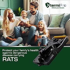 Mouse Traps Indoor for Home - 6 Pack Rat Traps Outdoor Large Fast Kill | Reusable Mice Traps | Easy Setup Chipmunk Trap | Small Rodent Traps | Effective and Safe Mouse Trap for Home Office |