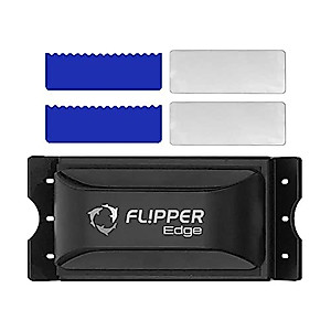 Flipper EDGE 2-in-1 Scrubber Scraper Floating Magnetic Fish Tank Aquarium Cleaner with DUAL BLADES - Efficient Glass & Acrylic Aquarium Cleaning Tools (Standard)