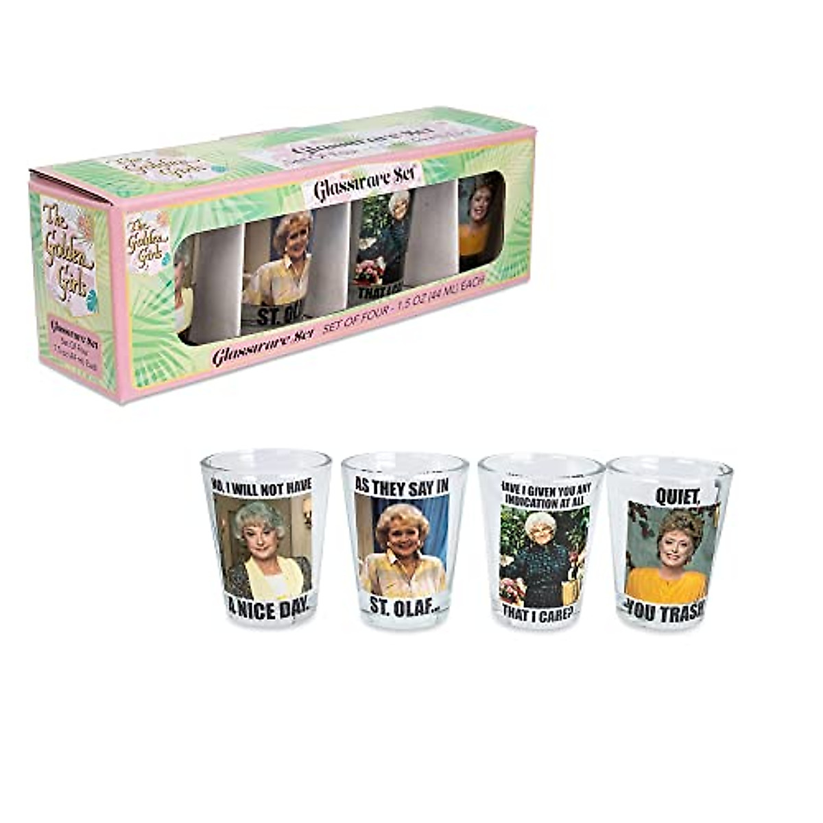 Silver Buffalo The Golden Girls Memes 1.5-Ounce Mini Glasses | Set of 4