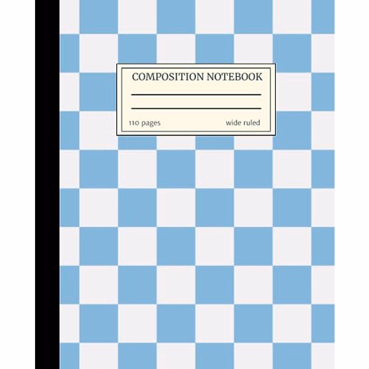 Preppy Composition Notebook: Blue Checkered Y2K Aesthetic Notebook for Kids & Teens | Preppy School Supplies | Wide Ruled Composition Notebook