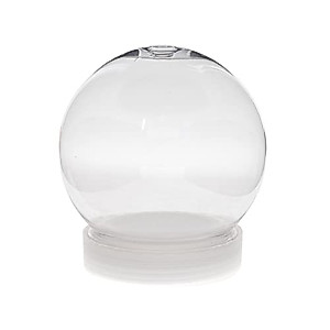 Creative Hobbies 4 Inch (100mm) DIY Snow Globe Water Globe - Clear Plastic with Screw Off Cap | Perfect for DIY Crafts and Customization