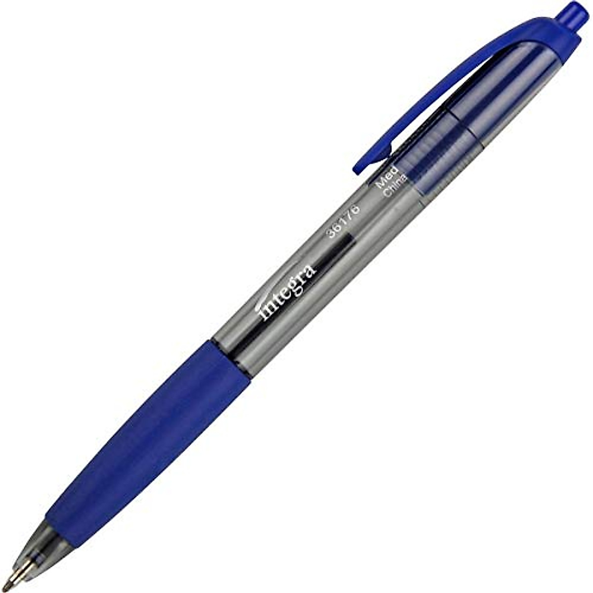 Integra Ballpoint Pen, Retractable, Non-refillable, Med. Pt., Blue Barrel/Ink (ITA36176) Category: Ballpoint Retractable Pens (12 Pack)