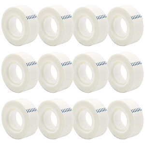 OWLKELA - 12 Rolls Invisible Tapes 0.7 in x 1000 Inches, Matte Finish Invisible Tape, Foggy Translucent Tape Great for Correction and Labeling, Compatible with Standard Tape Dispenser