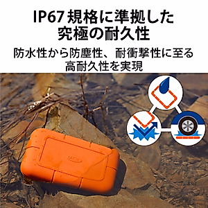 LaCie Portable SSD 1TB Rugged SSD USB3.1 (Gen2) IP67 Waterproof STHR1000800