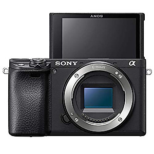 Sony Alpha a6400 24.2MP Mirrorless Digital Camera with 16-50mm f/3.5-5.6 OSS Lens, Bundle with Bag, Intervalometer, Filter Kit, Battery, Charger, 64GB SD Card + Case, Tripod, PC Software Kit + More
