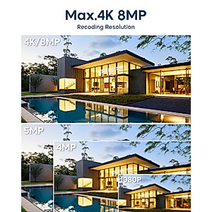 4K 8CH POE NVR, HITOSINO 8MP OEM NVR Compatible for HITOSINO IP Cameras for 24/7 Recording, H.265+, iVMS4200,1 SATA Up to 8TB(No HDD)