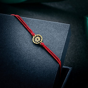 Evil Eye Bracelets Adjustable Charm Lucky Protection Spiritual Kabbalah Red/Black String Thread Bracelet Anklet with Evil Eye/Hamsa Jewelry for Women Men Baby Friendship