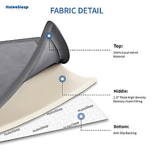 Baby Play Mat for Floor,1.3" Thick Memory Foam Tummy Time Mat,Soft Coral Velvet Nursery Rug,Large Non Slip Crawling Mat for Toddlers,Infants,Kids,Yoga Mat,Tatami Mat for Living Room(Dark Gray)