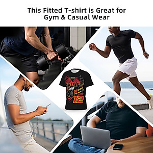 Ryan Blaney 12 Men's T-Shirt Crewneck T-Shirt Tight Sport Short Sleeve Classic Printing Performance