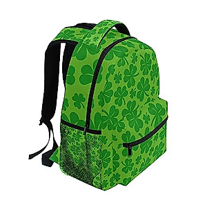 ODAWA St Patricks Day Shamrock Back Pack for School Boys School Backpack for Teens Girls