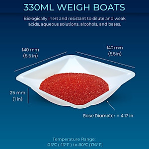 Pure Ponta Weigh Boats - Small, Medium & Large Square Plastic Disposable Trays for Scale - 7ml, 100ml, 330ml - 125pk Per Size