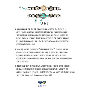 SPUNKYsoul Turtle Bracelet Set Adjustable Best Friend Couples Distance (or Anklet) Dalmatian Howlite Collection (2 Pack)