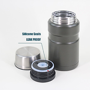 KLOWOAH Replacement Gaskets Compatible with Thermos Stainless King Food Jar 16 and 24 Ounce,Silicone Seals (Set of 4)