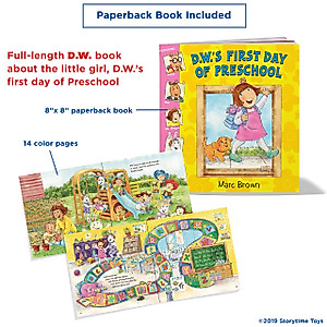 STORYTIME TOYS D.W.'s First Day of Preschool 3D Puzzle - Book and Toy Set - 3 in 1 - Book, Build, and Play
