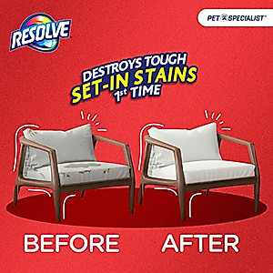 Resolve Pet Specialist Carpet Cleaner, Pet Stain and Odor Remover, Carpet Cleaner Spray, 32fl oz Spray & 60fl oz Refill