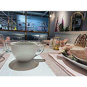 Up Pod Porcelain Cappuccino Cups, 12 Ounce Latte Cups, White Espresso Cups, Tea Mug Sets of 2