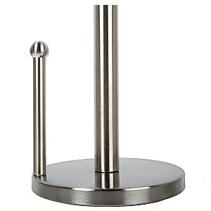 Luciano Housewares Luciano Satin Nickel Stainless Steel Kitchen Paper Towel Holder, 12.9" x 5.9"