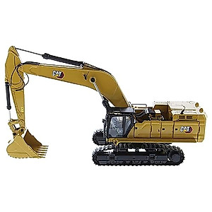 Caterpillar 395 Next Generation Hydraulic Excavator (General Purpose Version) Yellow with Operator and Additional Tools High Line Series 1/50 Diecast Model by Diecast Masters 85709