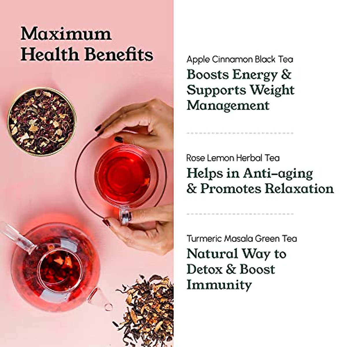 Teaniru, Novelty Tea Collection | Assortment of Premium Loose-leaf Teas - 3 Aromatic & Flavorful Blends (serves up to 100 cups)