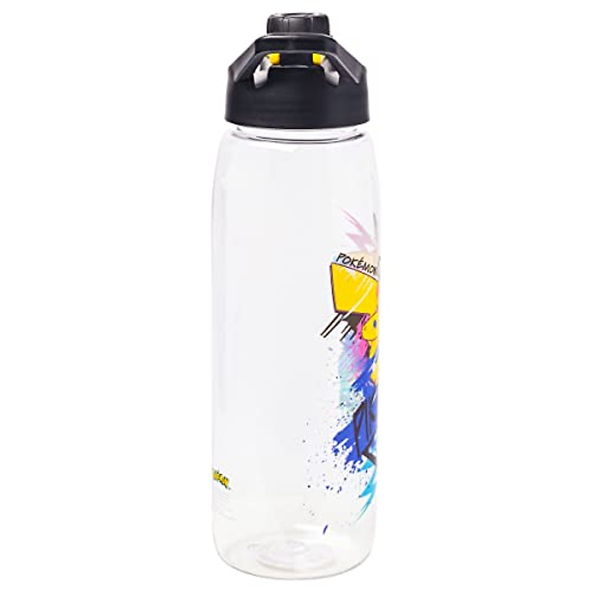 Silver Buffalo Pokémon Skate Graffiti Electrifying Pikachu Tritan Water Bottle, Screw Top Lid, 28 Ounces