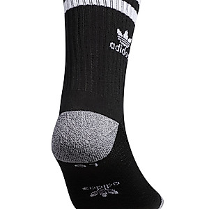 adidas Originals Roller Crew Socks (3-pair), Black/White, Large