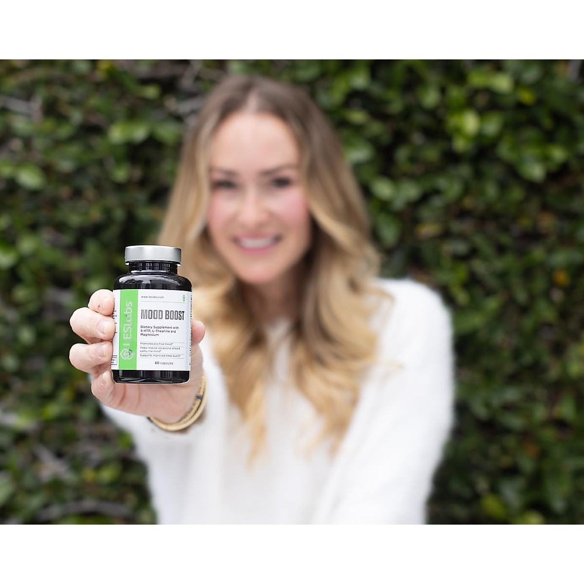 LES Labs Mood Boost – Stress Relief, Mood Support, Deep Relaxation & Better Sleep – 5-HTP, Ashwagandha, Rhodiola Rosea, Magnesium, L-Theanine & GABA – Non-GMO Supplement – 60 Capsules