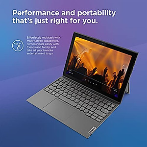 Lenovo Ideapad Duet 3i 10.3" FHD Touchscreen Laptop, Intel Celeron N4020, 4GB RAM, 64GB eMMC Storage, 5MP Webcam, Graphite Gray, Windows 11, 128GB Snowbell USB Card