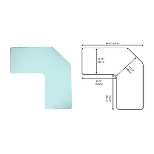 Con-Tact Brand XL Corner Desk Pad | Waterproof Anti-Slip PU Leather | Large Corner Computer Workstation Protection | Mouse Pad Gaming Pad | 36" X 15.7" L Shape | Dual Sided (Blue/Purple)