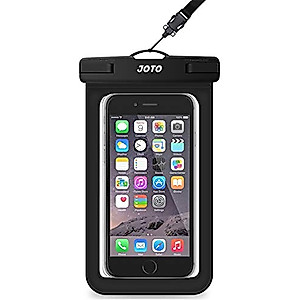 JOTO Universal Waterproof Phone Pouch Cellphone Dry Bag Case for iPhone 14 13 12 11 Pro Max Mini Xs XR X 8 7 6S Plus SE, Galaxy S21 S20 S10 Plus Note 10+ 9, Pixel 4 XL up to 7"-Black