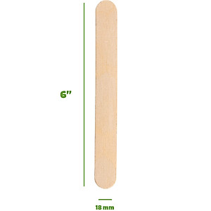 Comfy Package [1000 Count] Jumbo 6 Inch Wooden Multi-Purpose Popsicle Sticks, Craft Sticks for ICES, Ice Cream, Waxing, Tongue Depressor Wood Sticks (Formerly Comfy Package)