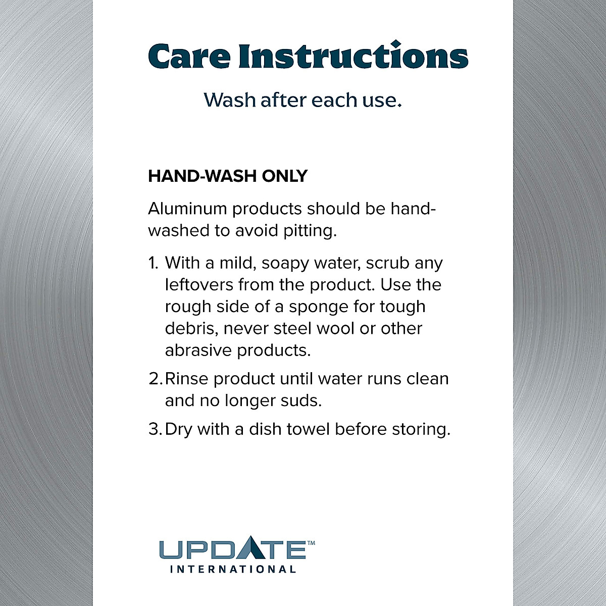 Update International Aluminum Fry Pan 12in Uncoated , Silver