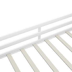 Low Loft Bed with 2 Movable Storage Shelves,Loft Bed with Chalkboard and Ladder,Twin Loft Bed Frames for Kids,Kids Twin Bed Frame Kid Bed Loft Bed for Kids,No Box Spring Needed,White