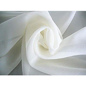 120" Wide (10ft Wide) x 10 Yards - Ivory/Off-White Sheer Voile Chiffon Fabric - Sedona DESIGNZ Perfect for Draping Panels and Masking for Weddings & Events