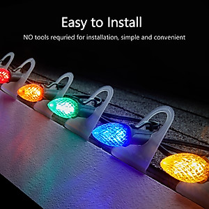 Brightown Pack of 200 Original Shingle Tab for C7 C9 Lights, Christmas Light Clips for Holiday String Light Outdoor