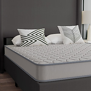 EMMA + OLIVER Astor Full Premium Mattress in a Box - 6" Hybrid Innerspring Mattress - CertiPUR-US Certified Foam - Medium Firm Support - Knit Fabric Top
