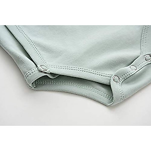 Baby Boys Girls 3-Pack Side Snap Bodysuit Cotton Short Sleeve Soild Kimono Shirt 0-12 Months (C, 0-3 Months)