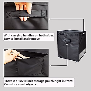 YANGSHILEI Chest Freezer Cover Deep Freezer Covers for Outside 7.0 Cubic Feet Freezer，Top with Zipper to Open Waterproof and UV protection Extend their Service Life (38"W×23"D×34"H)