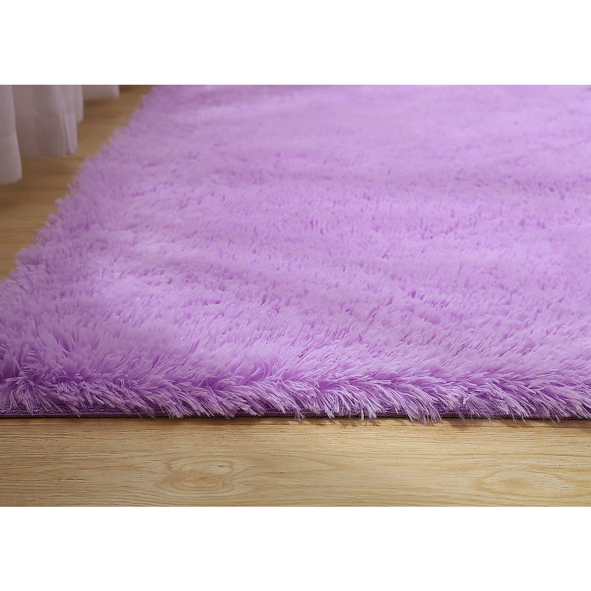 gdmgdr Soft Oval Nursery Rug for Girls Room Bedroom Oval Home Decor, 2.6' X 5.3', Purple